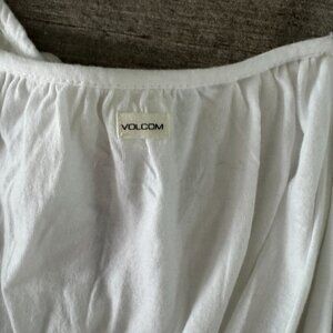Volcom | Tops | Volcom Flowy White Tank Top Embroidered Lace Adjustable ...